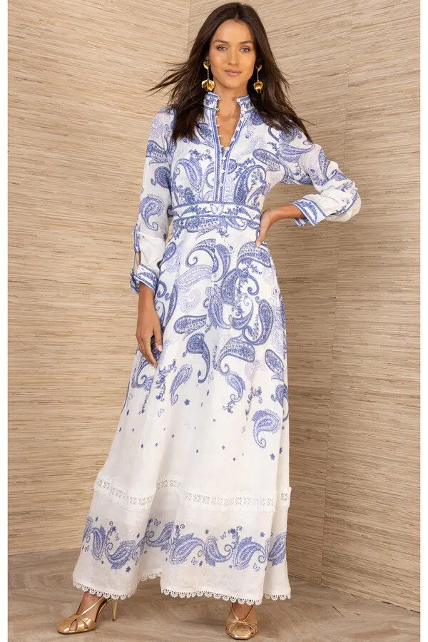 Hale Bob Eilish Printed Maxi Dress - Black