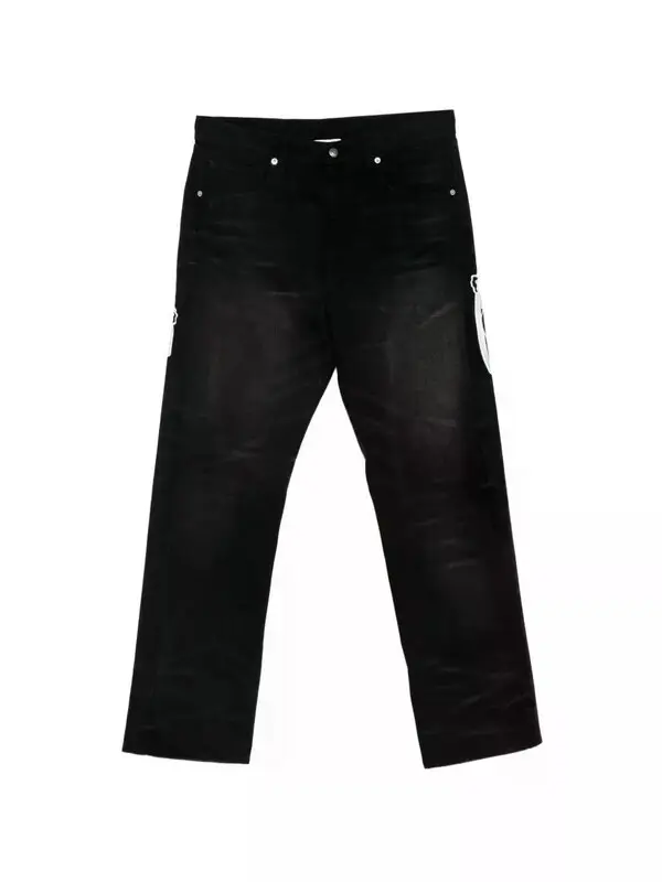 WARREN LOTAS Graphic Print Jeans - Black