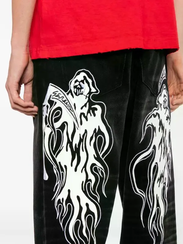 WARREN LOTAS Graphic Print Jeans