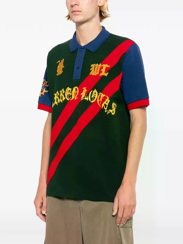 WARREN LOTAS Logo-embroidered Striped Polo Shirt