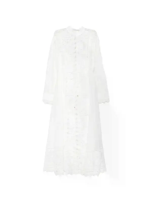 Zimmermann Aster Embroidered Midi Dress