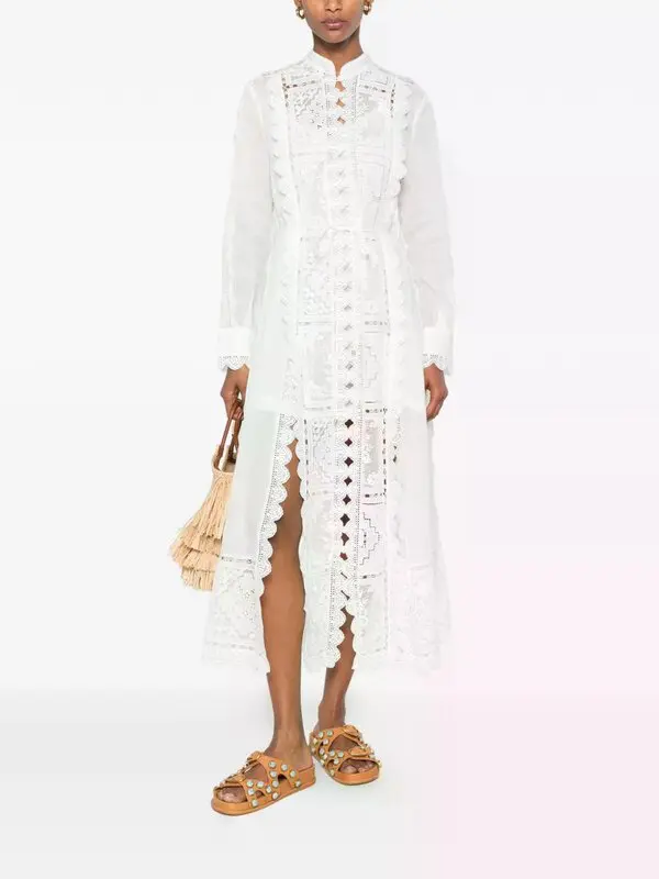 Zimmermann Aster Embroidered Midi Dress