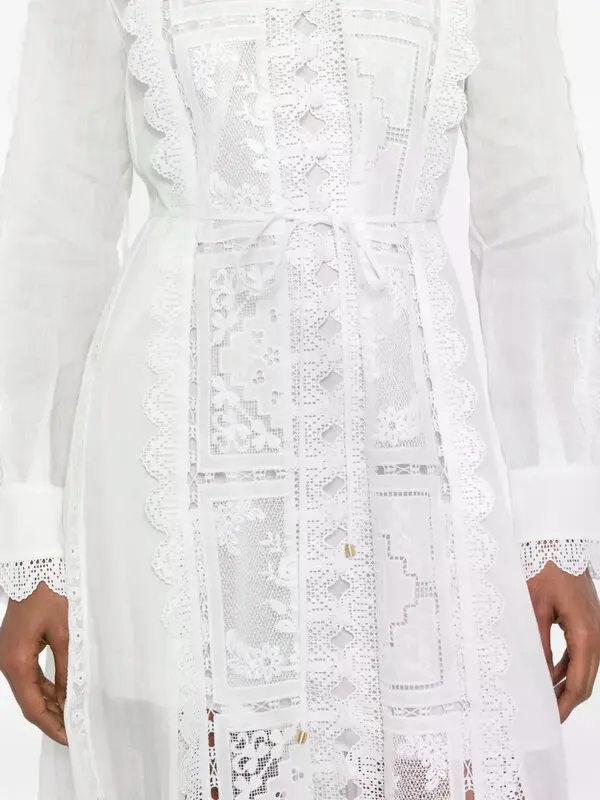 Zimmermann Aster Embroidered Midi Dress