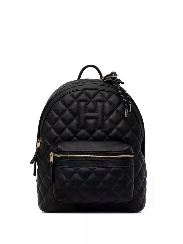 SILVIAN HEACH Logo-embossed Quilted Backpack - Black