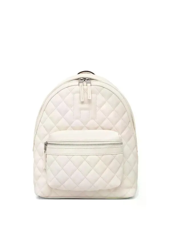 SILVIAN HEACH Quilted Logo-embossed Backpack - Neutrals