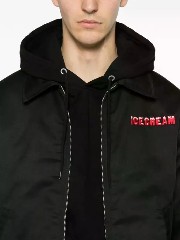 ICECREAM Logo Embroidered Zip-up Jacket