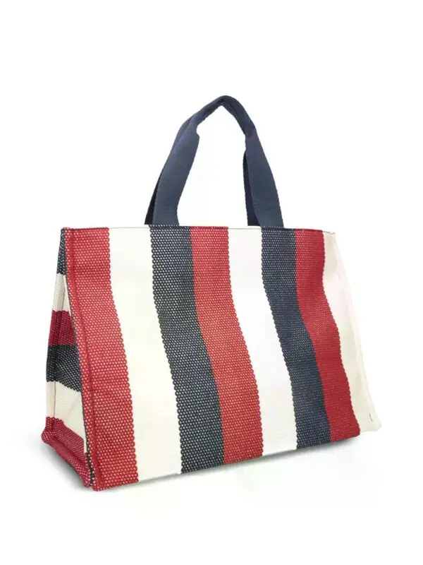 Liu Jo Striped Logo-patch Tote Bag