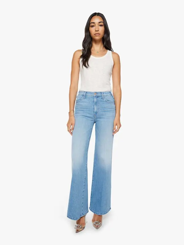 MOTHER The Hustler Roller Sneak Room Service Jeans - Light Blue