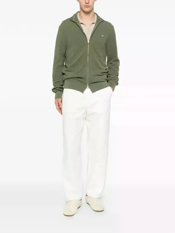 Gant Zip-up Waffle-knit Cardigan