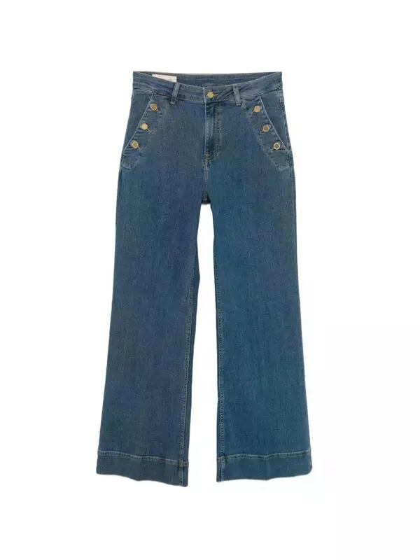 Gant Button-detail Flare Jeans