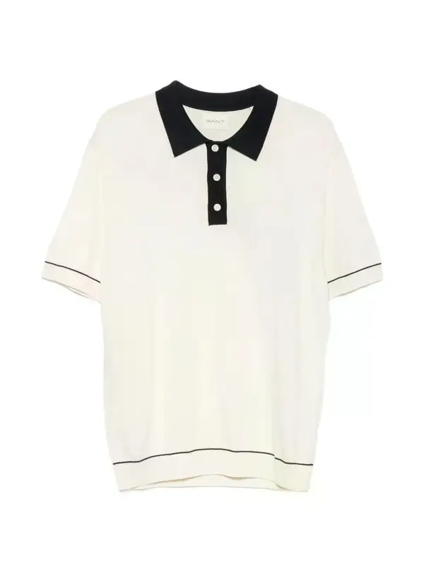Gant Contrast-collar Short-sleeved Polo Shirt