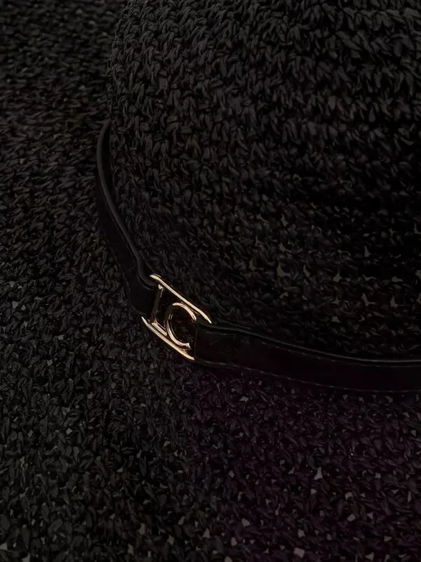 LOLA CASADEMUNT Wide-brim Hat With Logo Plaque