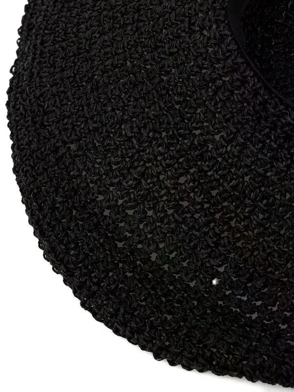 LOLA CASADEMUNT Wide-brim Hat With Logo Plaque