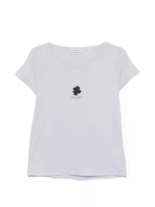 Marc O'polo Cotton Jersey Floral Print T-shirt - Blue