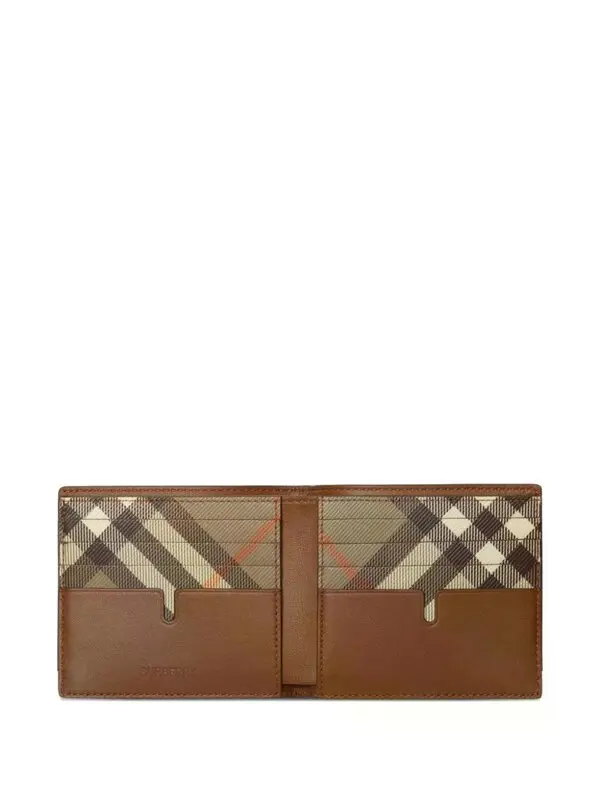 Burberry Pop-check Bi-fold Wallet
