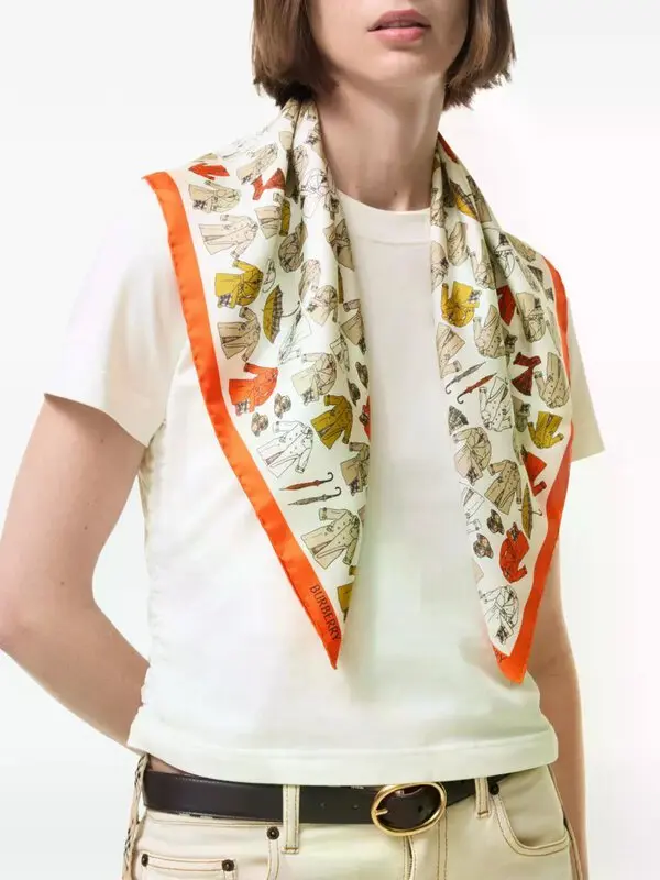 Burberry Trench Coat Silk Scarf