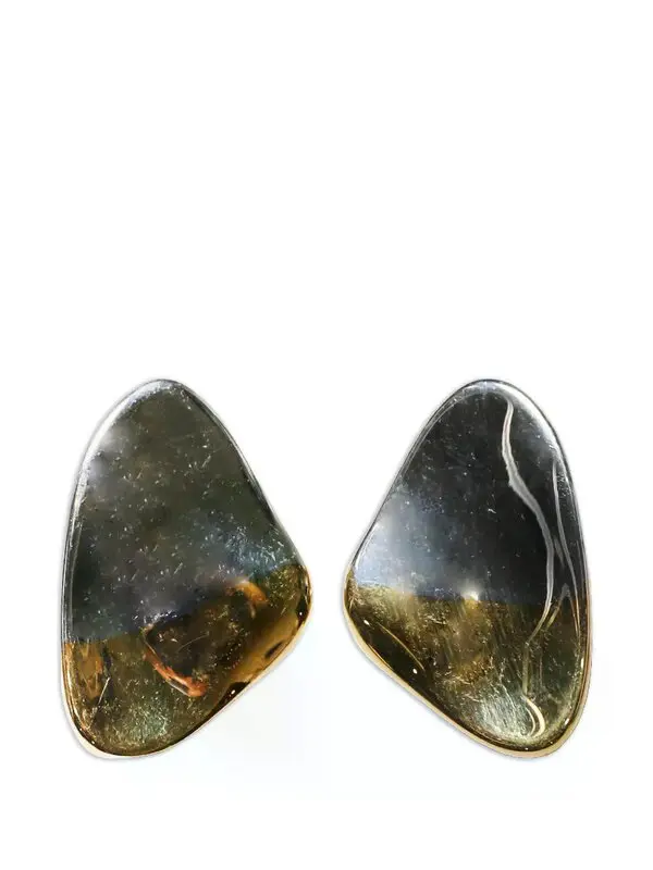 PANCONESI Two-tone Pebble Earrings - Silver