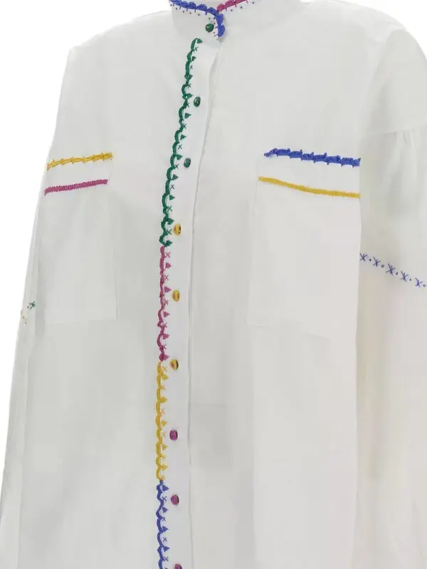 ESTRAFALARIO Imanzu Embroidered Trim Shirt