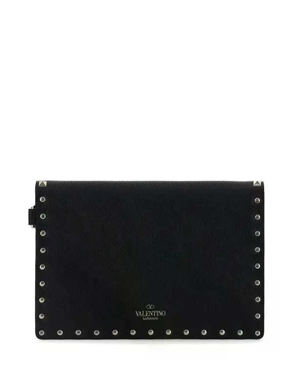 Valentino Garavani Rockstud Leather Clutch Bag