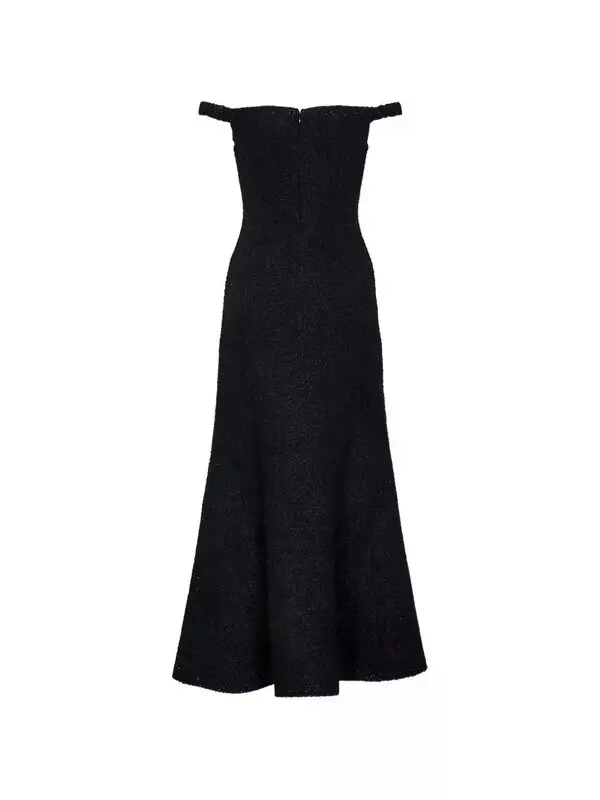SELF-PORTRAIT Off-the-shoulder Flared Maxi Dress