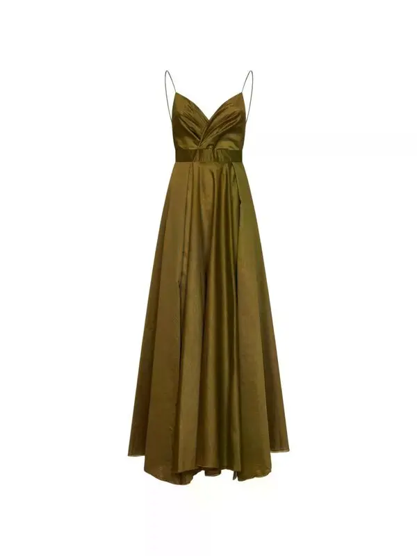 BLANCA VITA Gathered Maxi Dress - Green