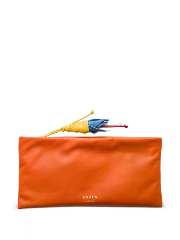 Prada Nappa Leather Zipper Pouch