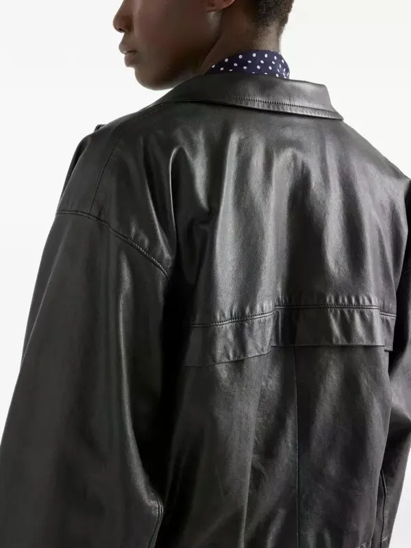 Prada Nappa Leather Zip-up Jacket
