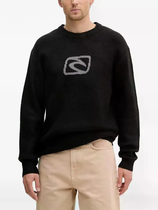 Rip Curl Inner Visions Logo-intarsia Sweater - Black