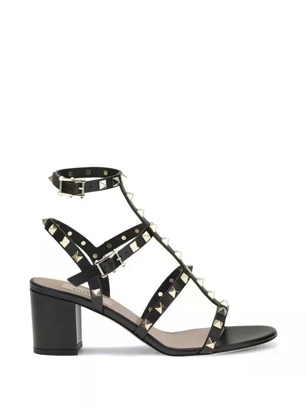Valentino Garavani Rockstud Leather Sandals - Black