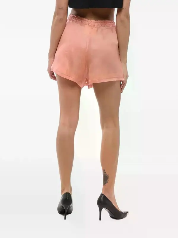 SUPER BLOND Sheer Chiffon Drawstring Shorts