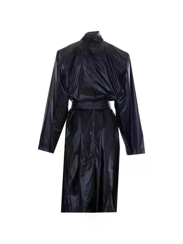Saint Laurent Lavallière Buckle-neck Trench Coat - Black