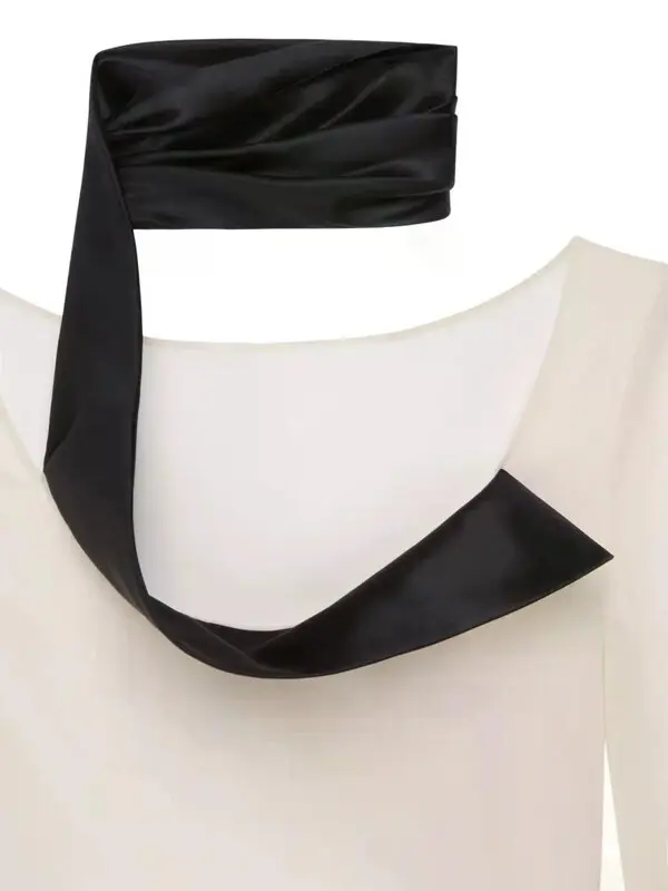 Givenchy Asymmetric Collar Silk Blouse