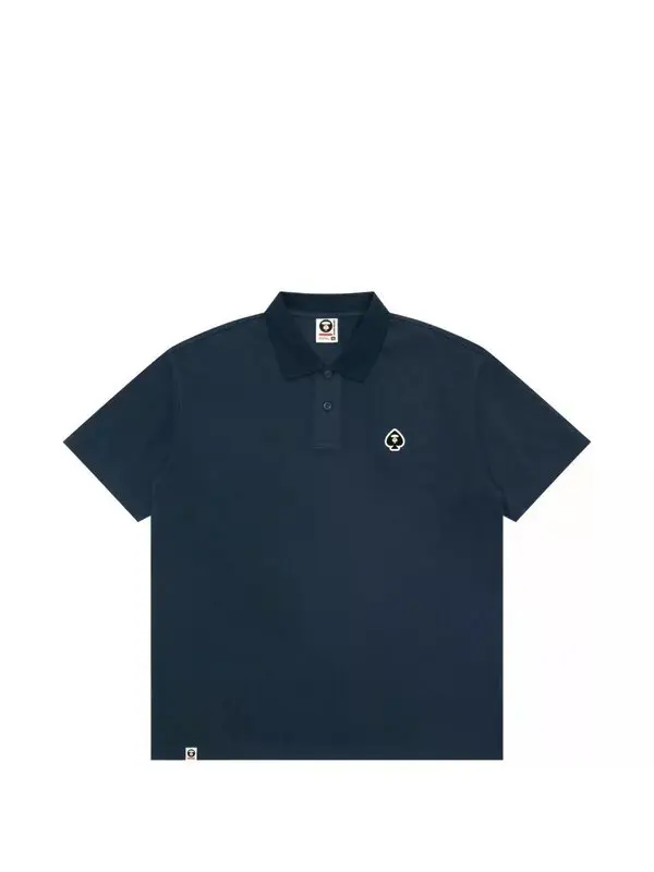 AAPE BY *A BATHING APE Logo-patch Piqué Polo Shirt - Blue
