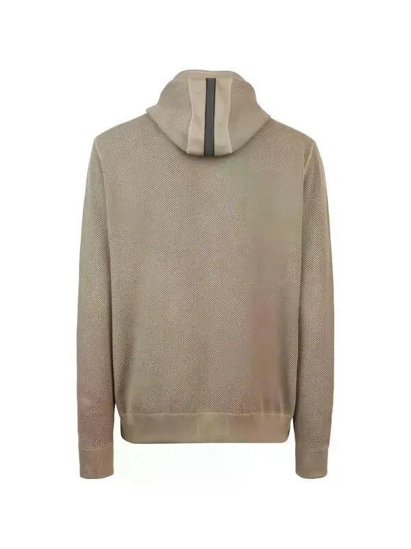 Sease Honeycomb Knit Zip-up Hoodie
