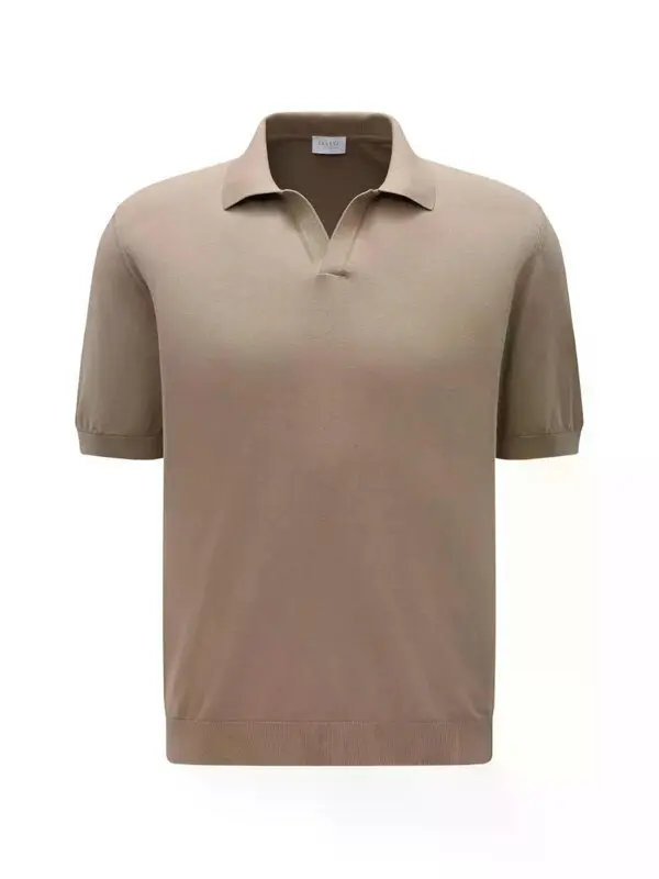 04651 / A TRIP IN A BAG Johnny Crepe Knit Polo Shirt - Neutrals