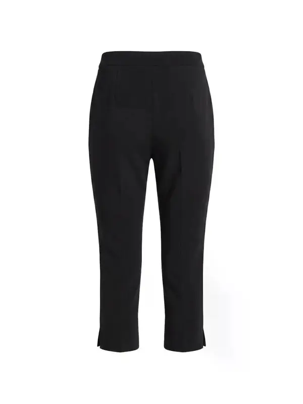 Elie Saab Cady Cropped Slit-hem Trousers