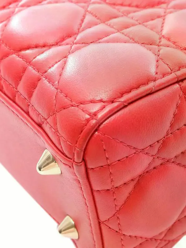 Dior Small Calfskin Lady Satchel - Red