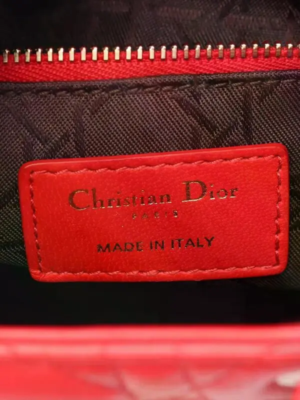 Dior Small Calfskin Lady Satchel - Red