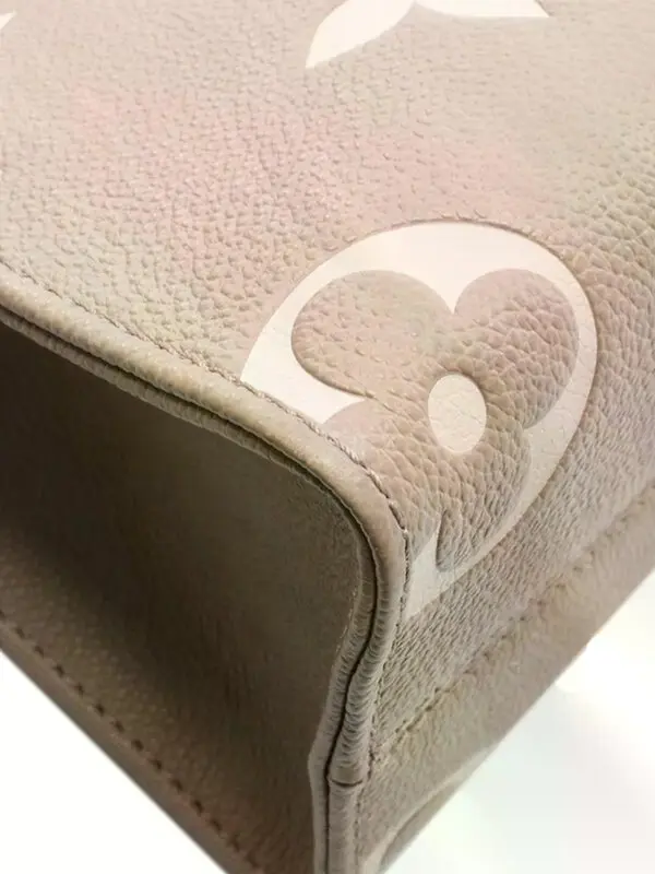LOUIS VUITTON Monogram Empreinte Giant Onthego Pm Satchel - Brown