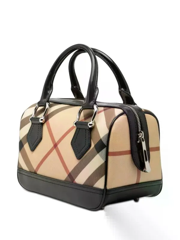 Burberry Small Supernova Check Coated Canvas Bowling Bag