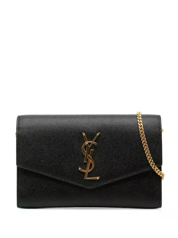 Saint Laurent Uptown Chain Wallet Crossbody Bag - Black