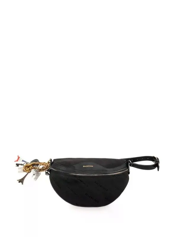 Balenciaga 2017 Canvas Souvenir Xs Belt Bag - Black