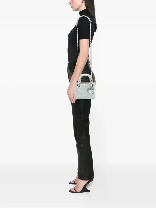 Dior Mini Lady Satchel - Silver