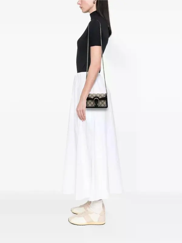 Gucci Mini Gg Supreme Dionysus Crossbody Bag - Black