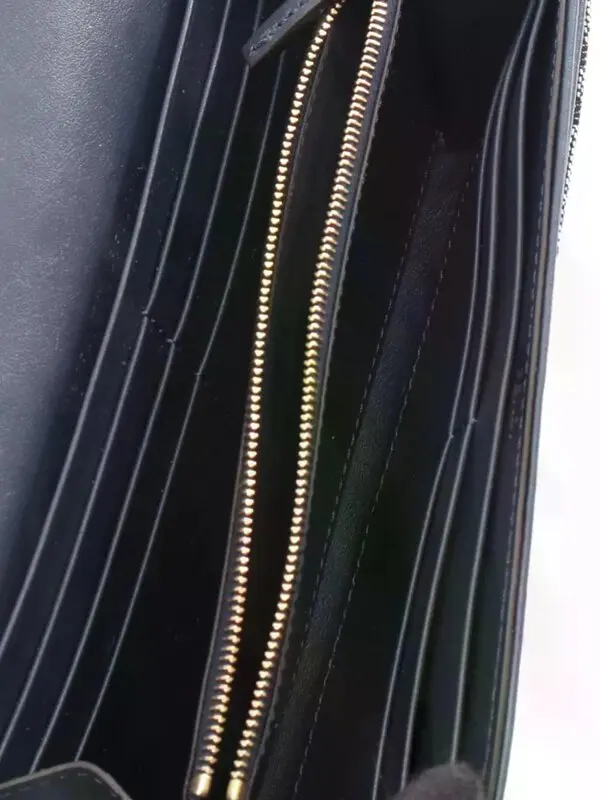 Fendi Ff Jacquard Denim Wallet On Chain Crossbody Bag