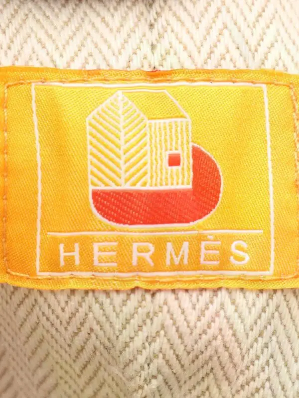 Hermès Wool Les Cabanes Drawstring Bag Bucket Bag