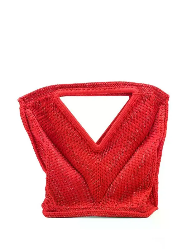 Bottega Veneta Nylon Crochet Point Tote Bag - Red