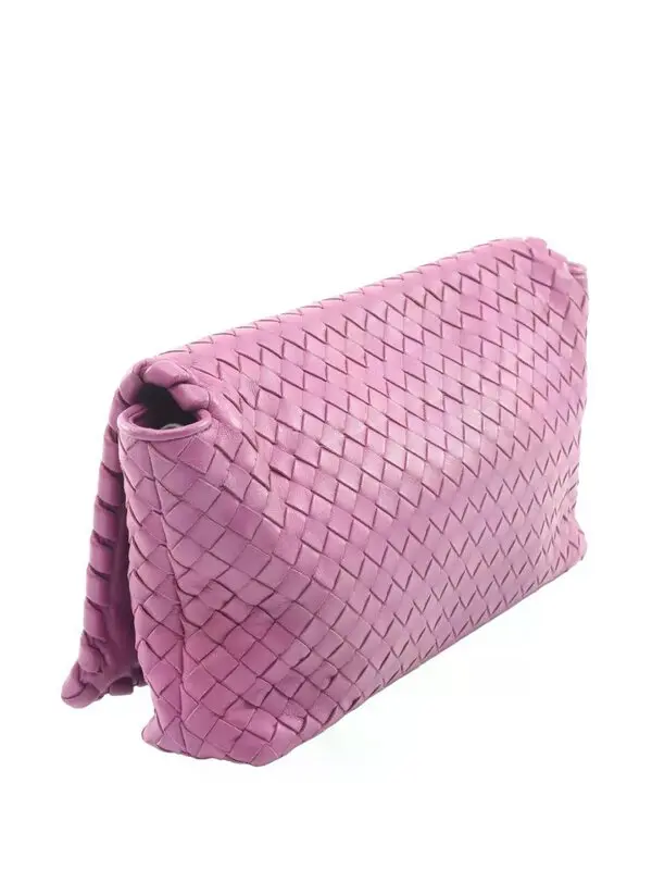 Bottega Veneta Nappa Intrecciato Flap Crossbody Bag - Purple
