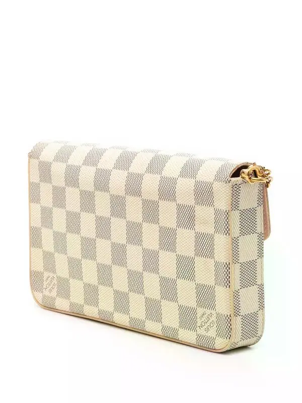 LOUIS VUITTON Damier Azur Pochette Felicie - White