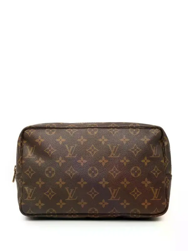 LOUIS VUITTON Monogram Trousse Toilette 28 Clutch Bag - Brown